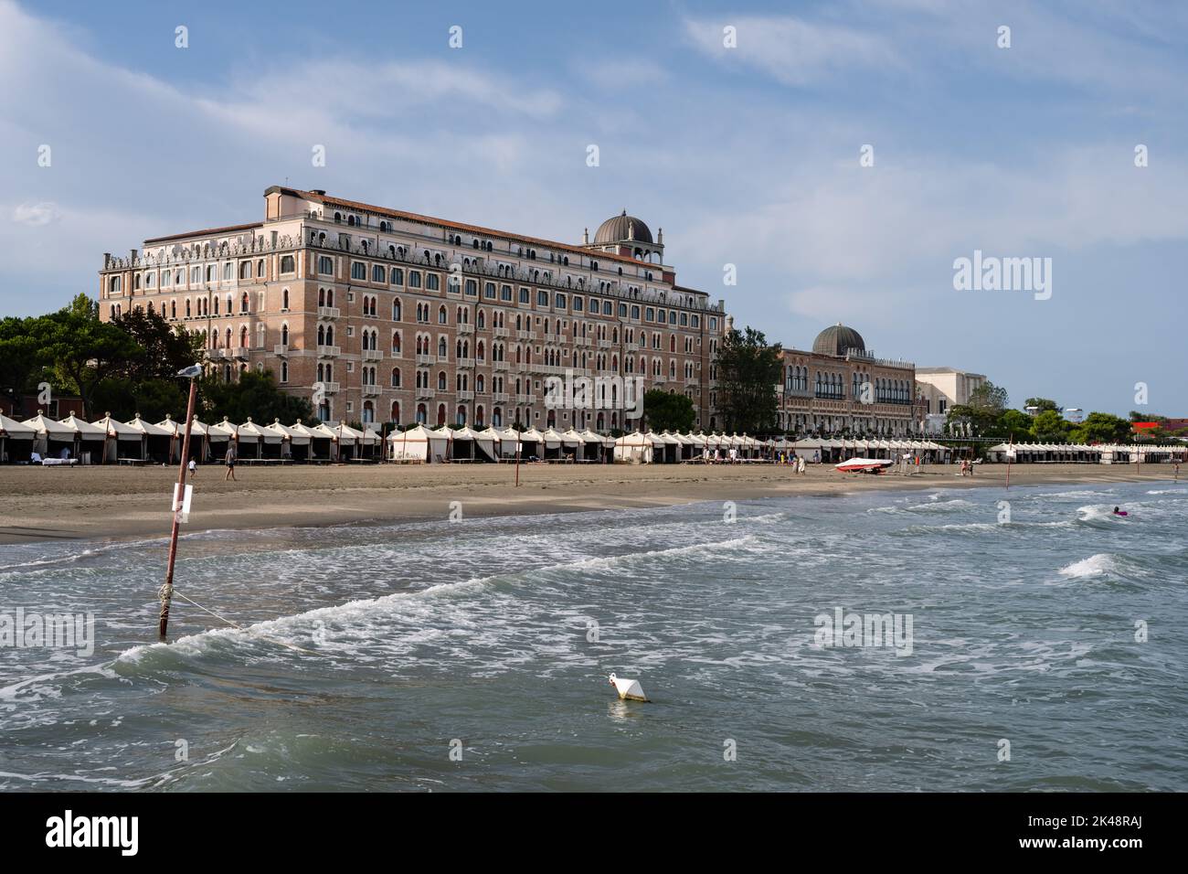 Venice lido beach italy sunbathing hi-res stock photography and images ...