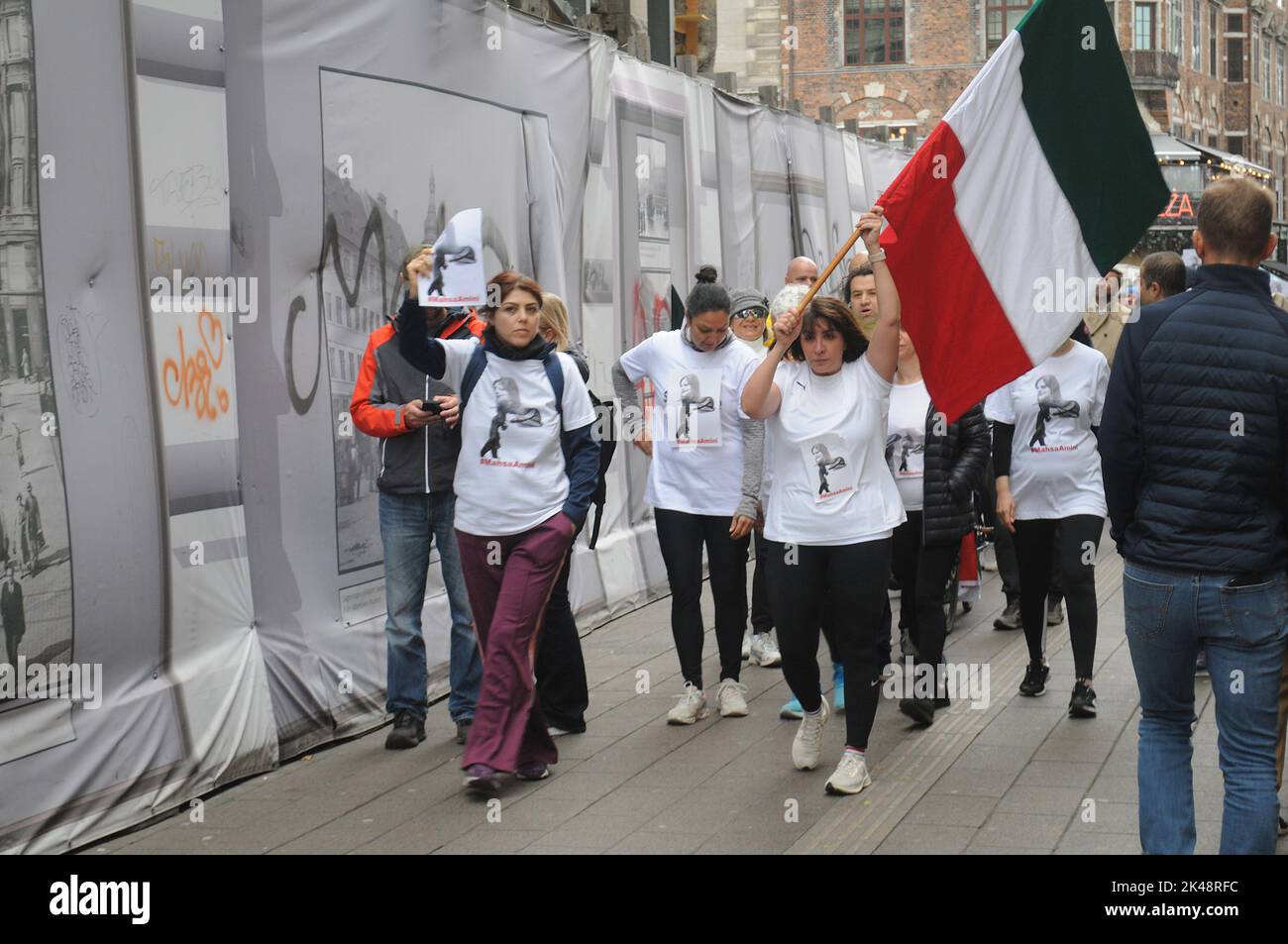 Copenahgen /Denmark/01 October 2022/ Iranian living in Denmark staged ...
