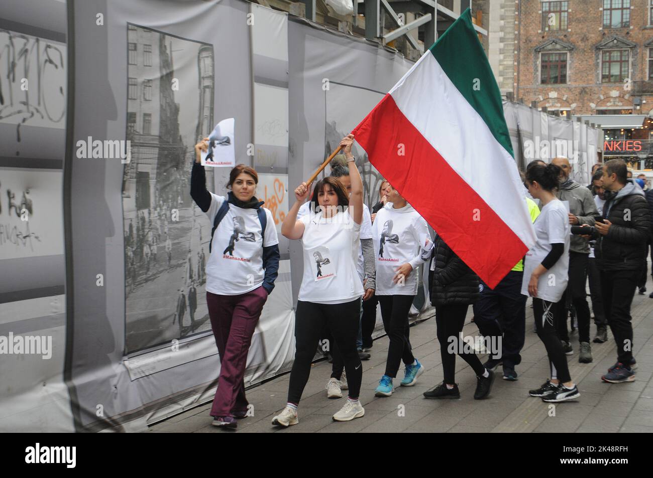 Copenahgen /Denmark/01 October 2022/ Iranian living in Denmark staged ...