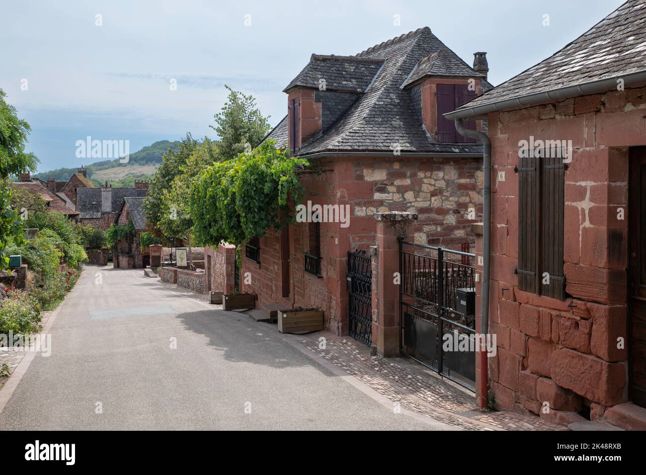 The red village Collonges la rouge in france Stock Photo - Alamy