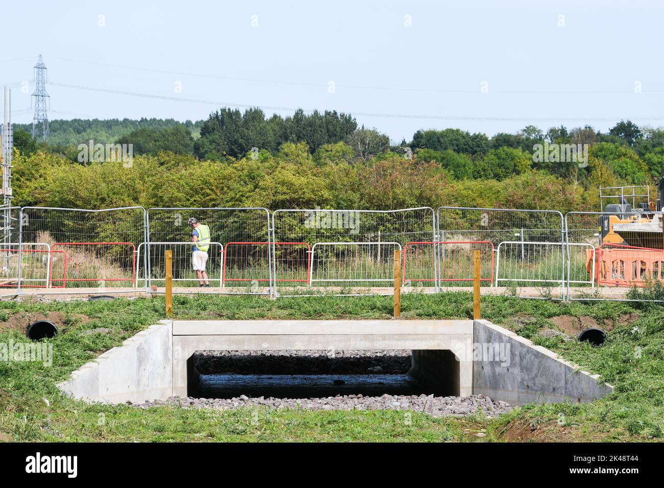 new culvert on a building site Stock Photo - Alamy