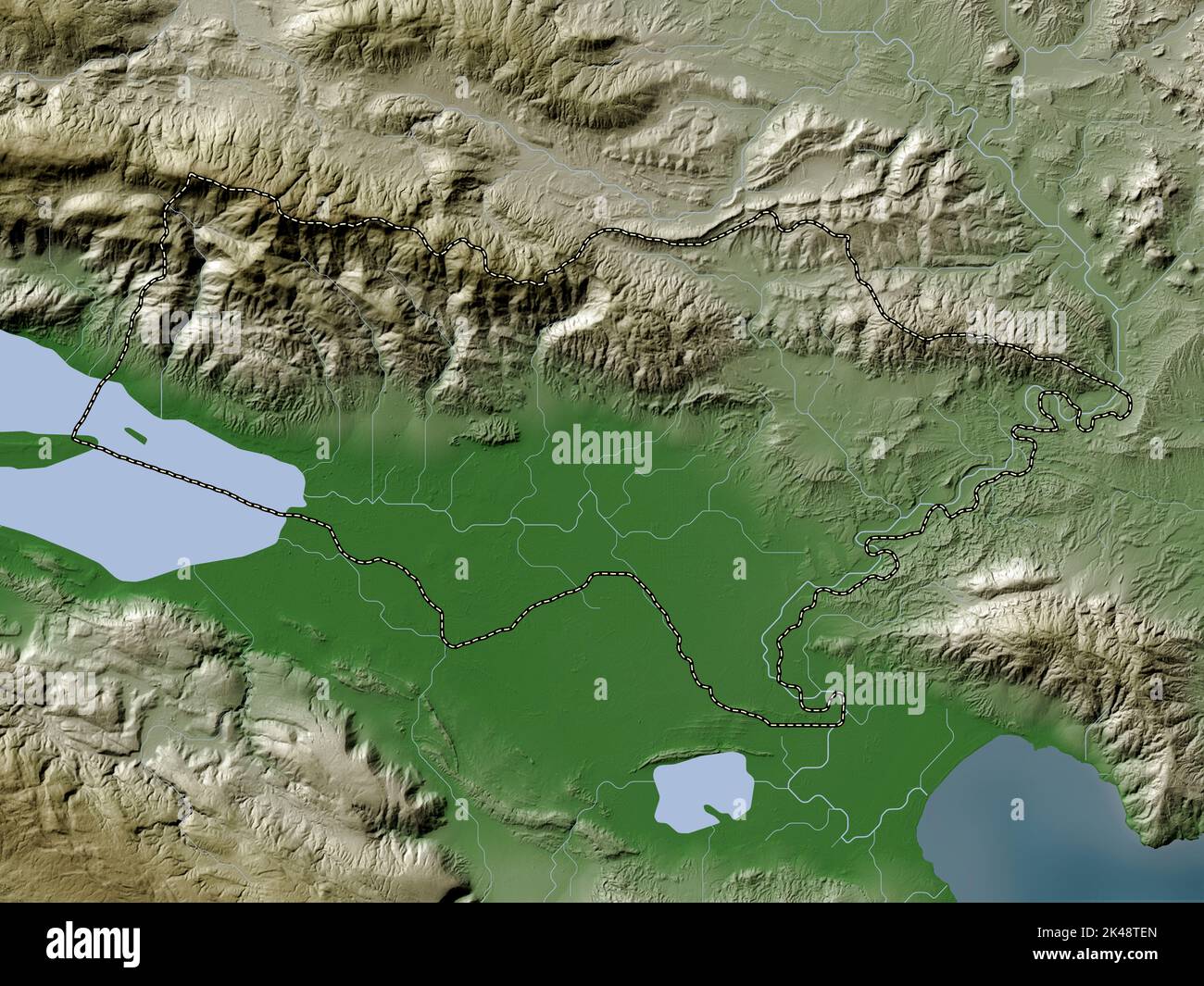 Bahoruco, province of Dominican Republic. Elevation map colored in wiki ...