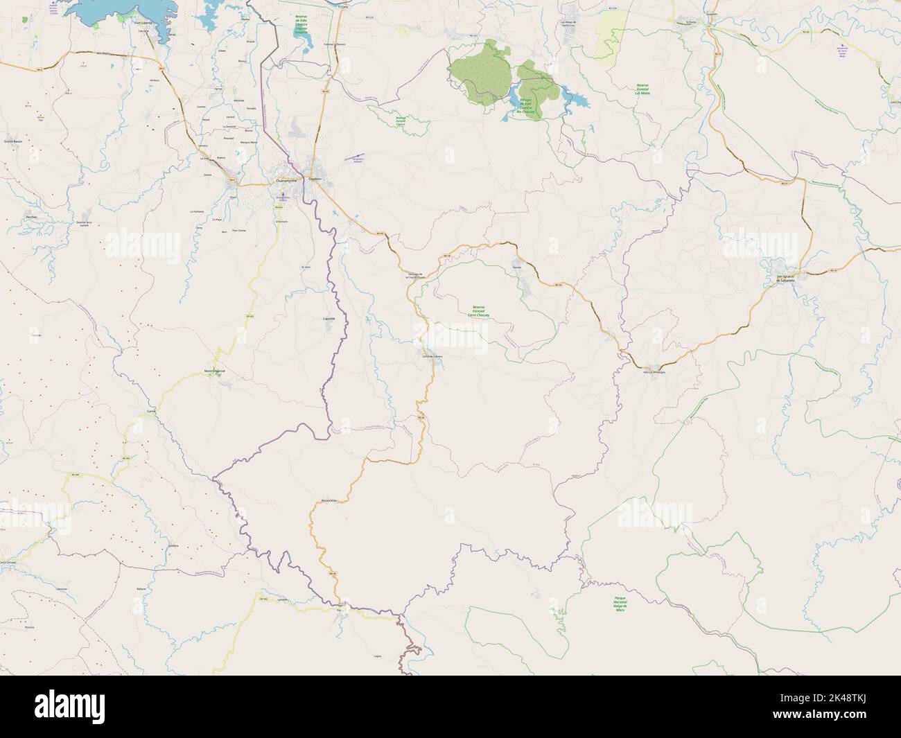 Dajabon, province of Dominican Republic. Open Street Map Stock Photo ...