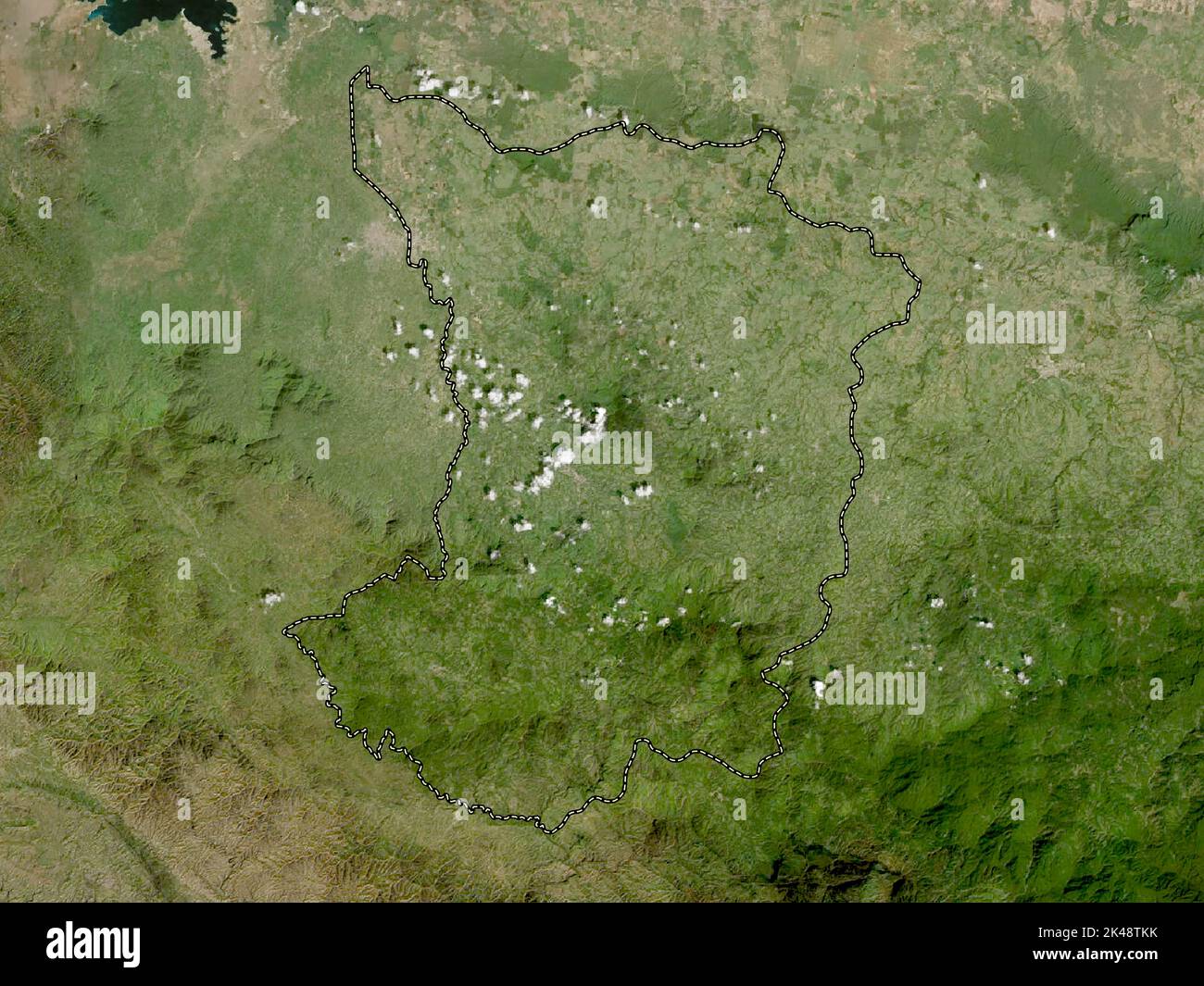 Dajabon, province of Dominican Republic. Low resolution satellite map ...