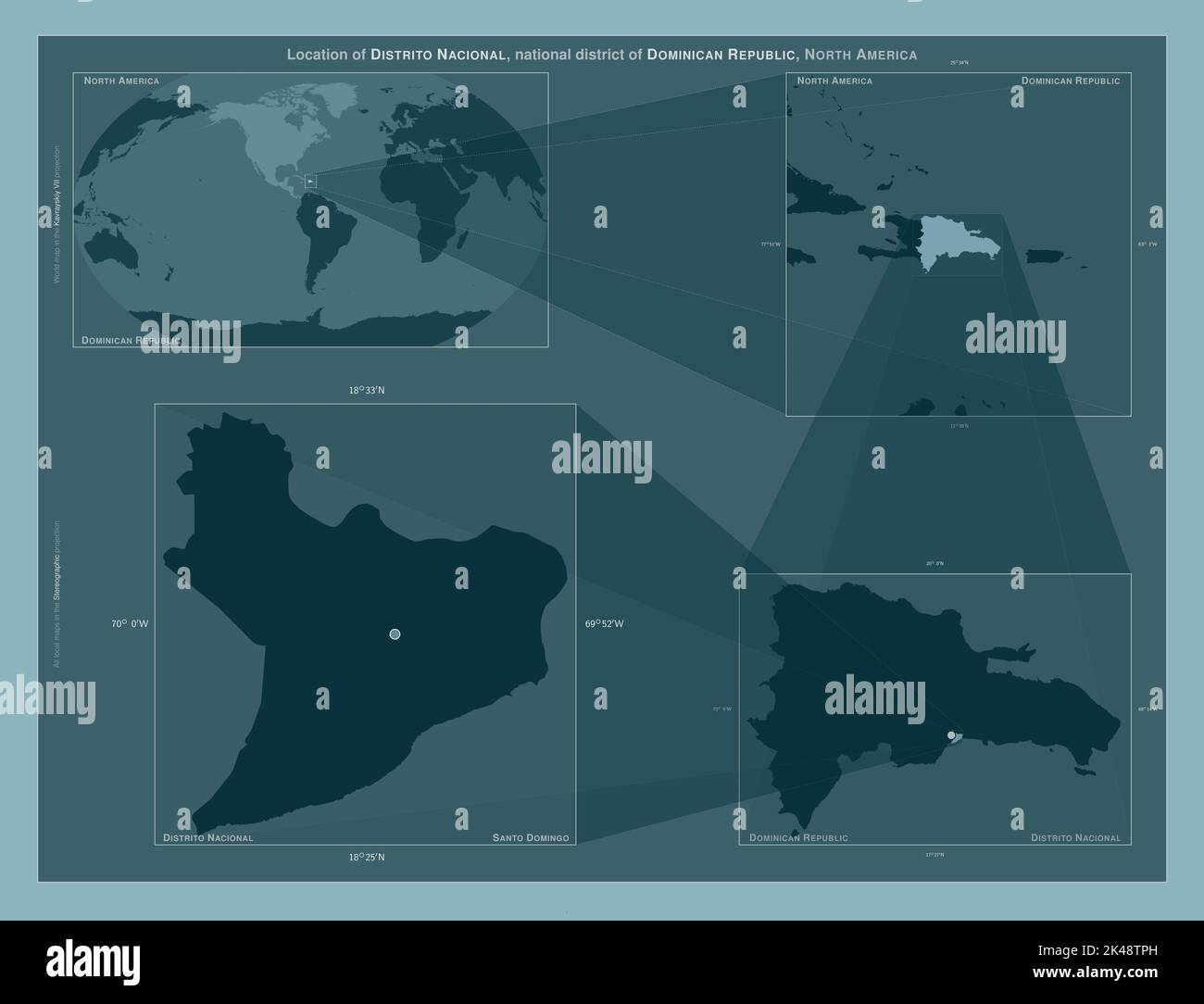 Distrito Nacional, national district of Dominican Republic. Diagram ...