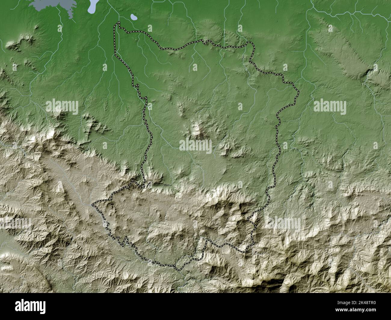 Dajabon, province of Dominican Republic. Elevation map colored in wiki ...