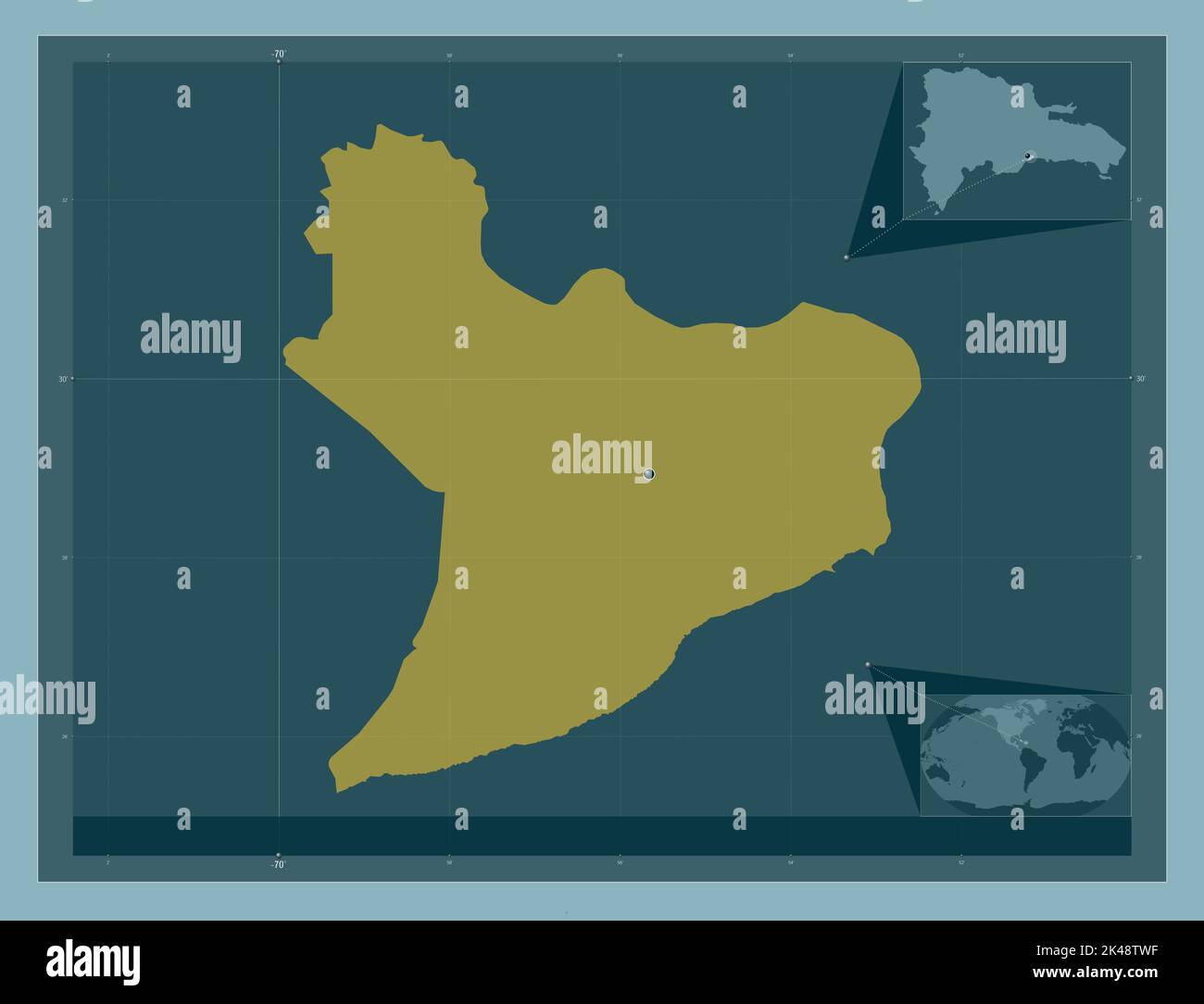 Distrito Nacional, national district of Dominican Republic. Solid color ...