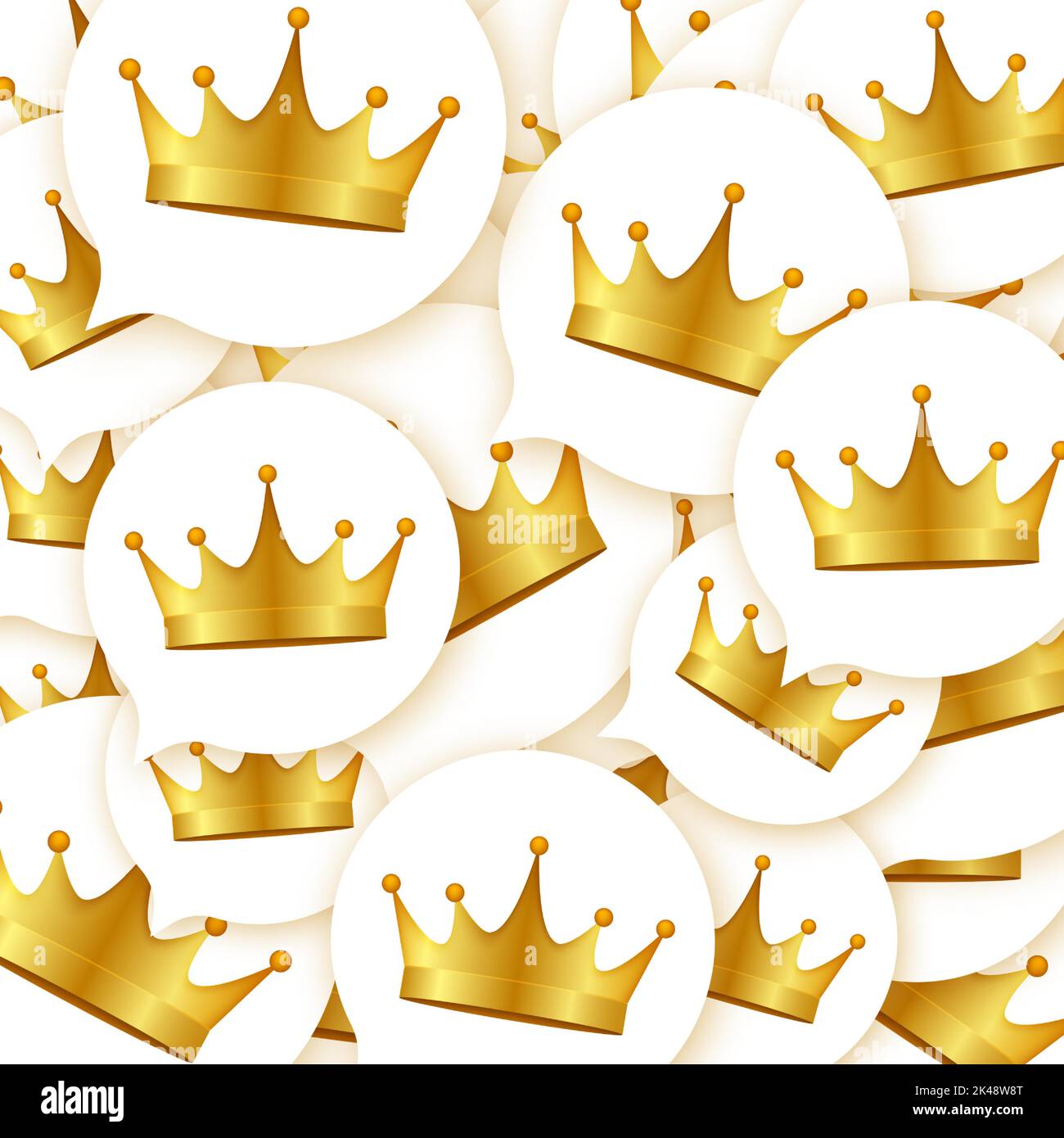 Golden Crown With Gradient Mesh Vector Stock Illustration Stock Vector