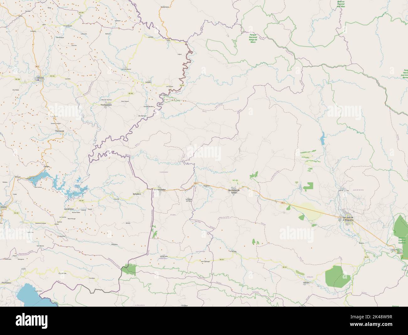 Elias Pina, province of Dominican Republic. Open Street Map Stock Photo ...