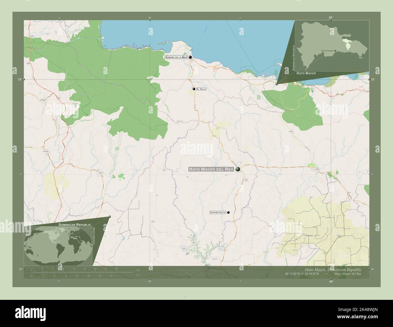 Hato Mayor, province of Dominican Republic. Open Street Map. Locations ...