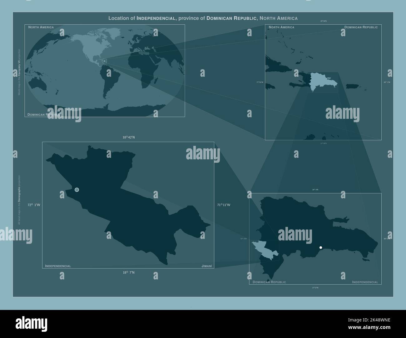 Independencial, province of Dominican Republic. Diagram showing the ...