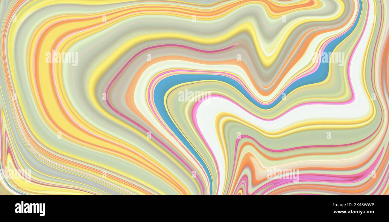 Yellow digital abstract background, curved shapes. Bright colorful ...