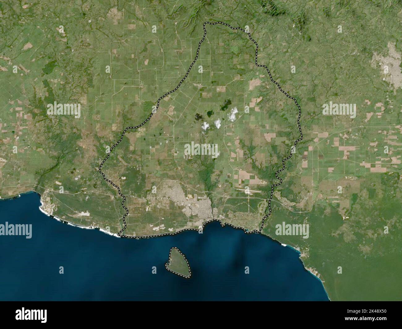 La Romana, province of Dominican Republic. Low resolution satellite map ...