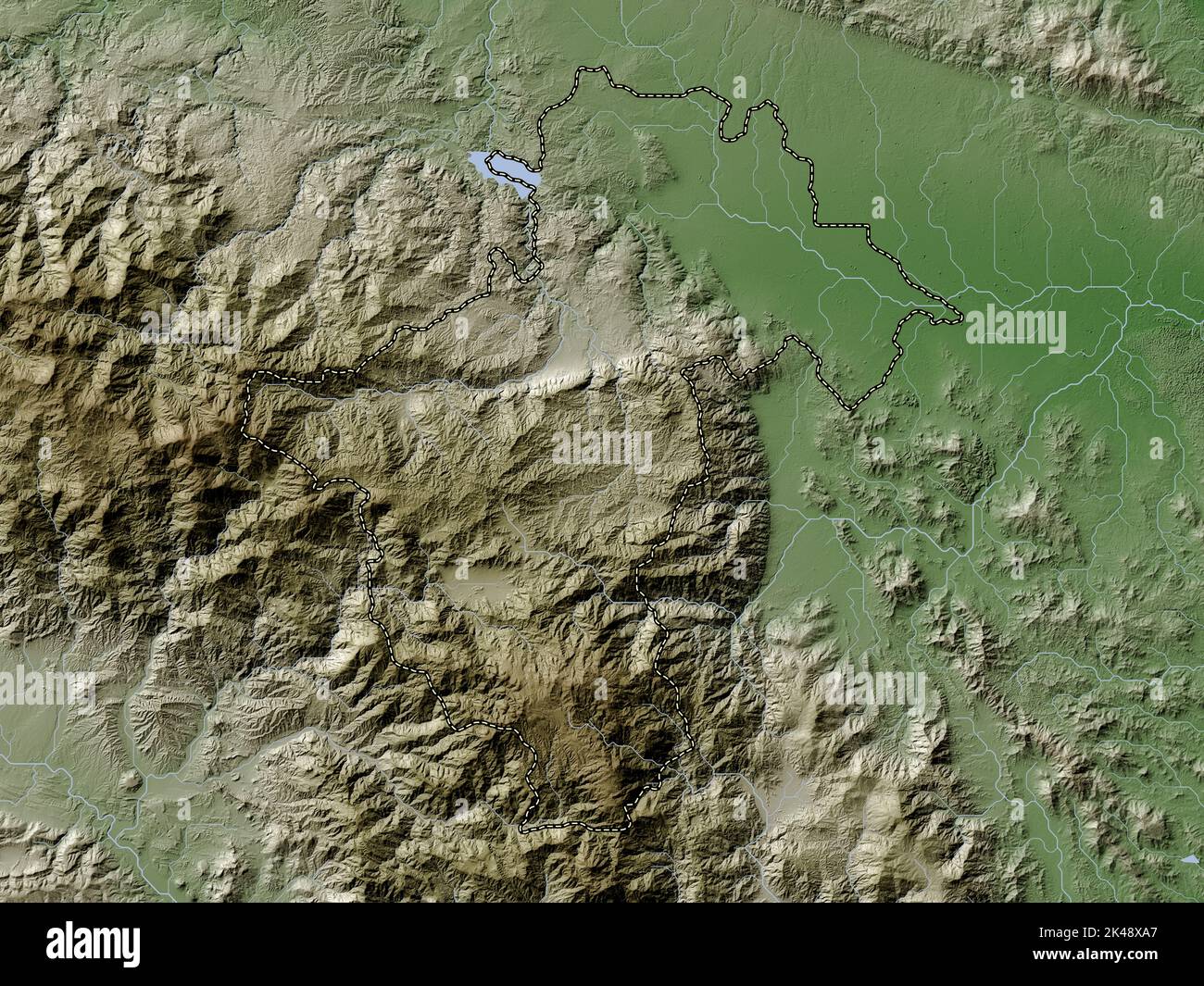 La Vega, province of Dominican Republic. Elevation map colored in wiki ...