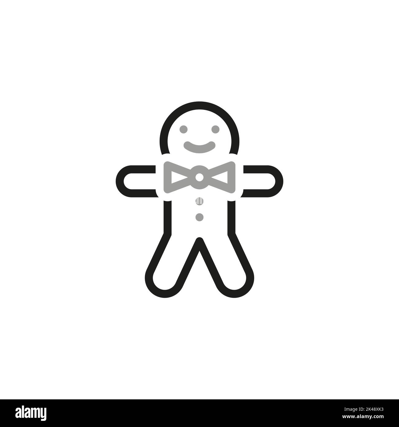 Simple linear vector icon related to candy man. Line icon about ...