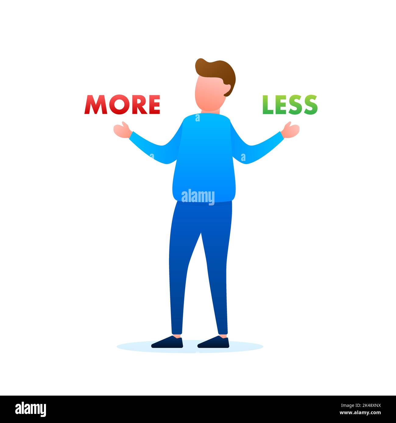 More and less balance on the scale. Balance on scale. Business Concept ...