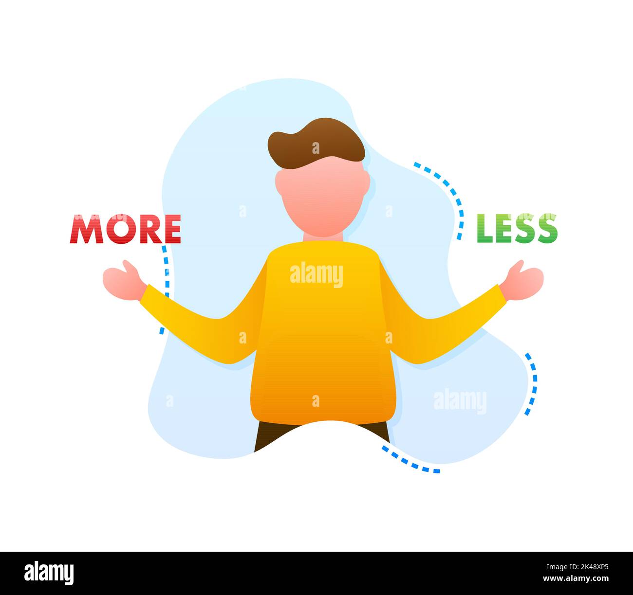 More and less balance on the scale. Balance on scale. Business Concept ...