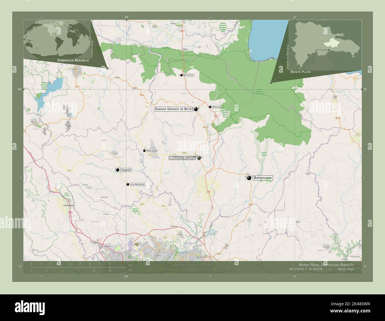 Monte Plata, province of Dominican Republic. Open Street Map. Locations ...