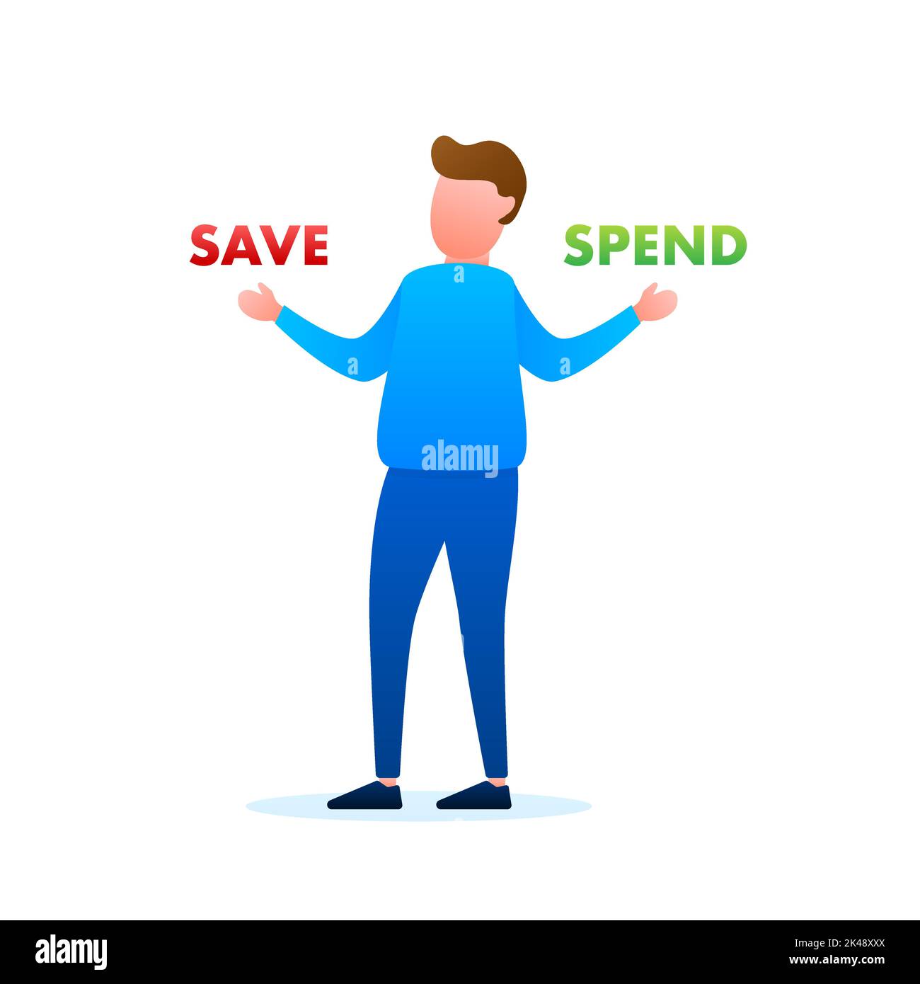 For save spend Stock Vector Images - Alamy