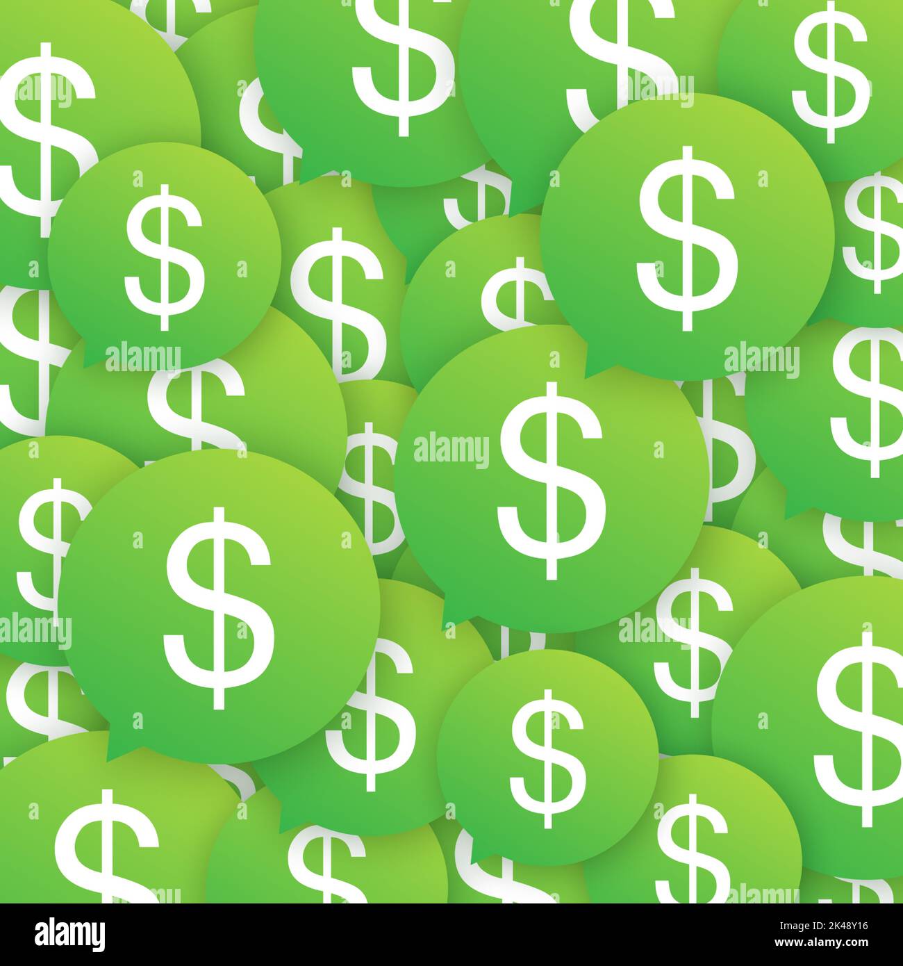 100 dollars bank notes seamless pattern background. Vector illustration ...