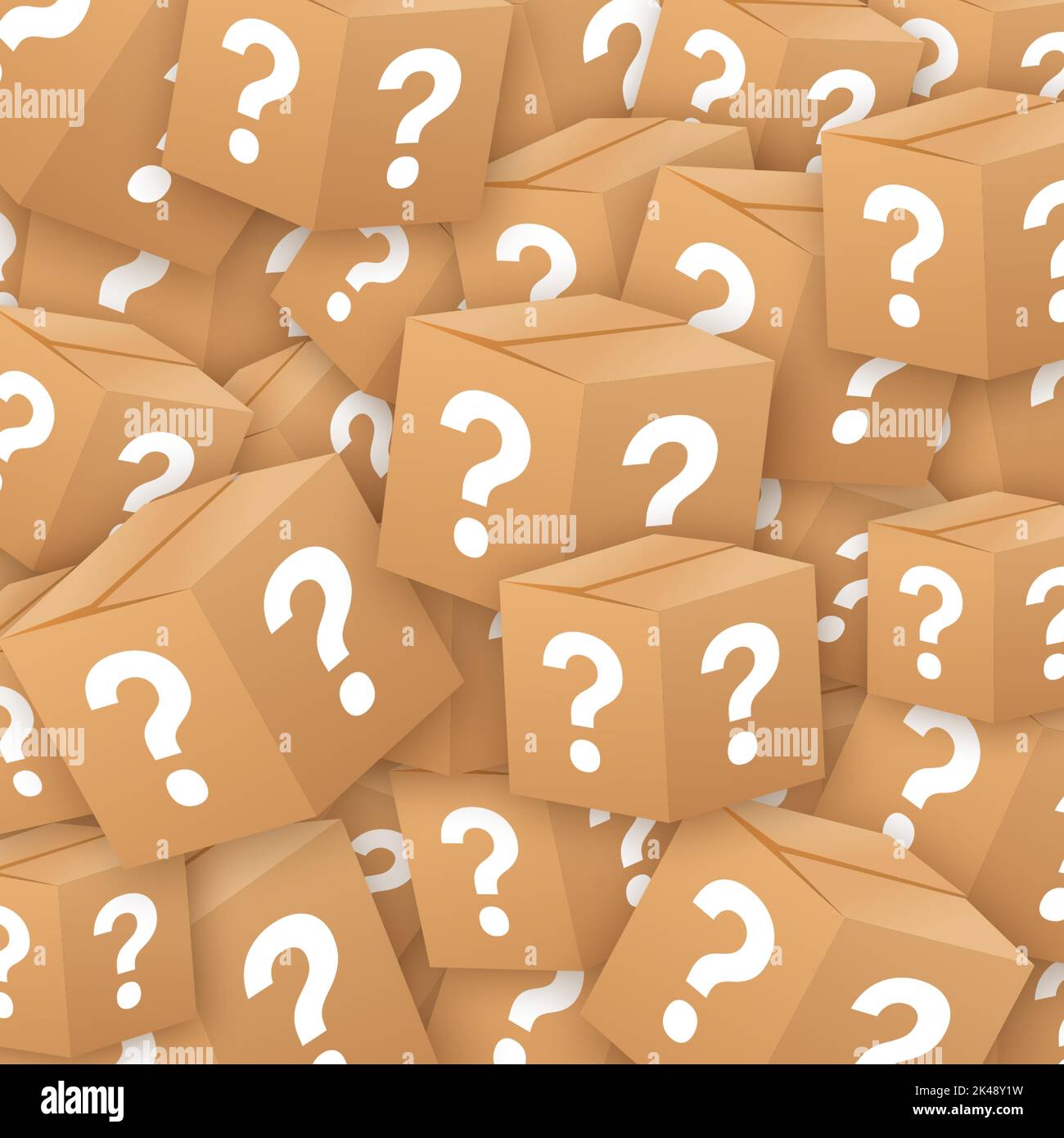 Mystery box. Packaging for concept design. Surprise present. Package ...