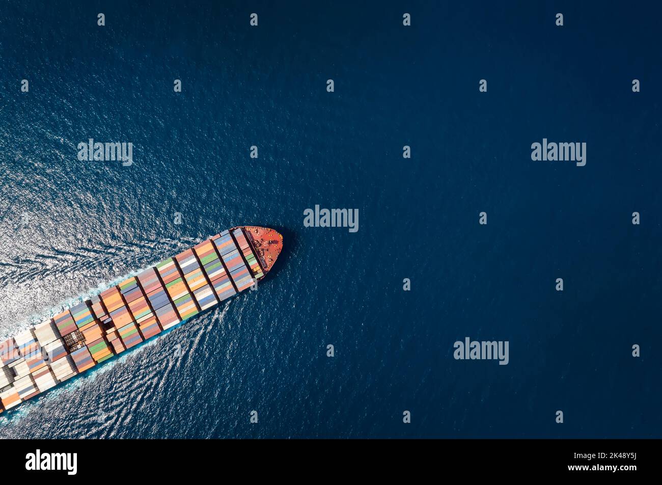 Top view sea port container hi-res stock photography and images - Alamy