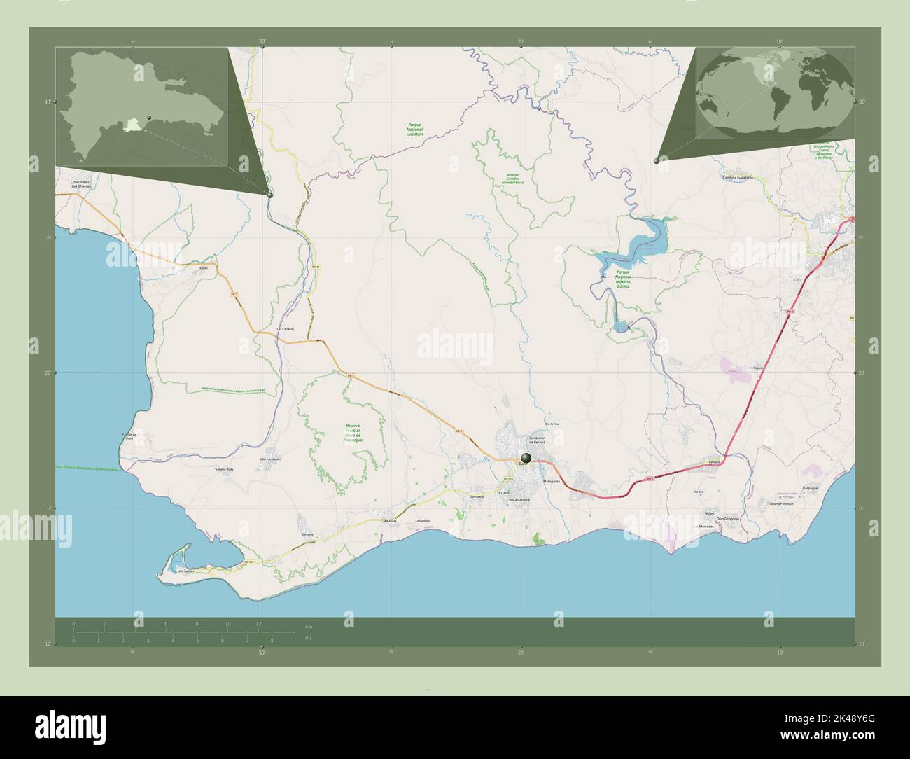 Peravia, province of Dominican Republic. Open Street Map. Corner ...