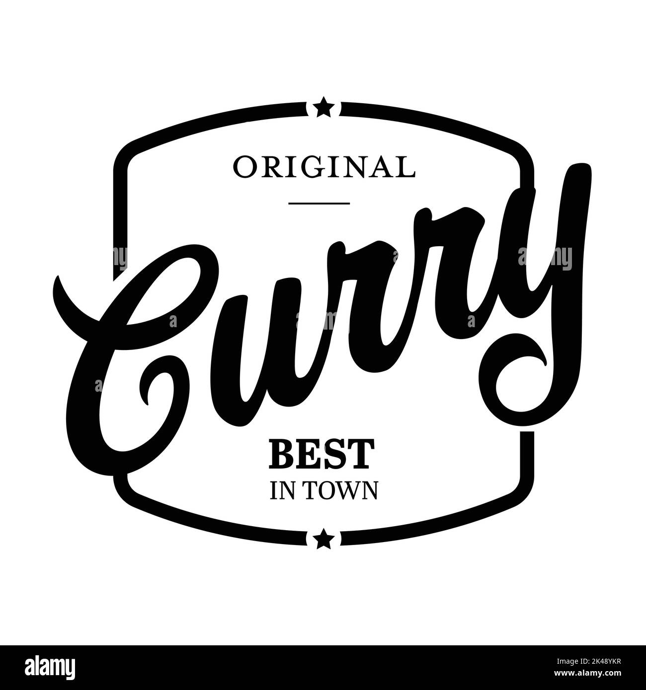 Original Curry vintage sign letering Stock Vector Image & Art - Alamy