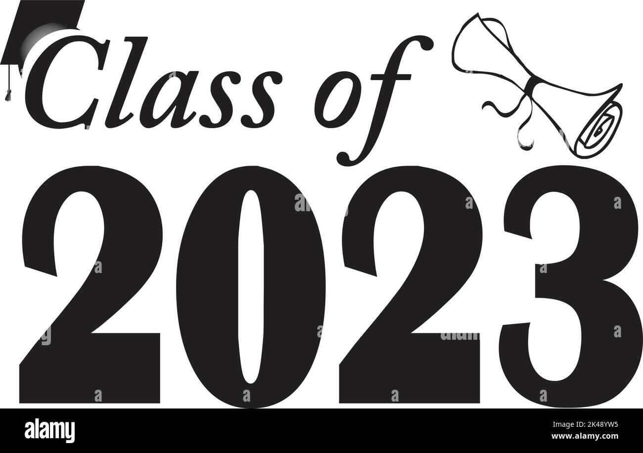 Class of 2023 graphic with cap and diploma Stock Vector Image & Art - Alamy