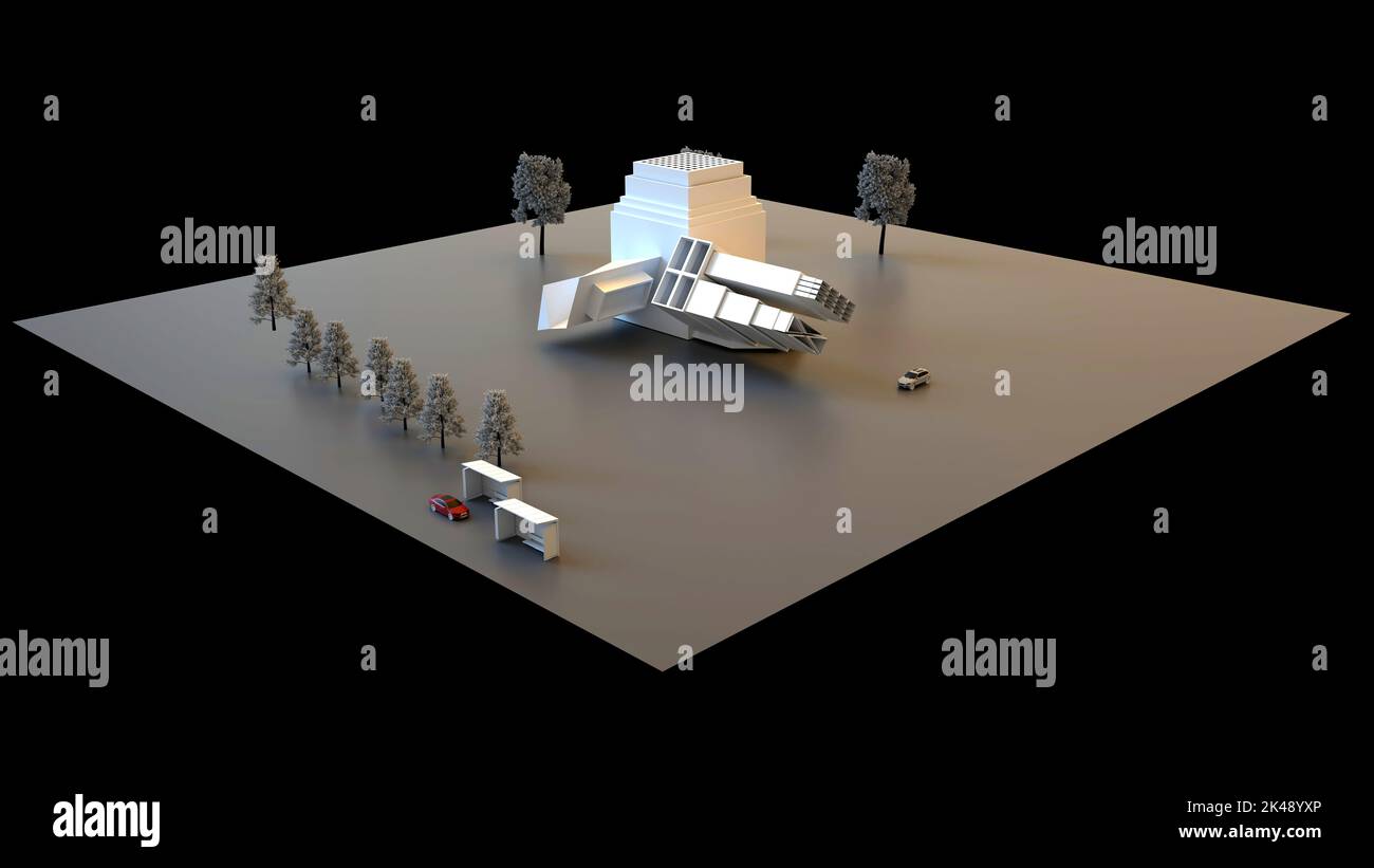 Illustration of housing architecture Stock Photo - Alamy