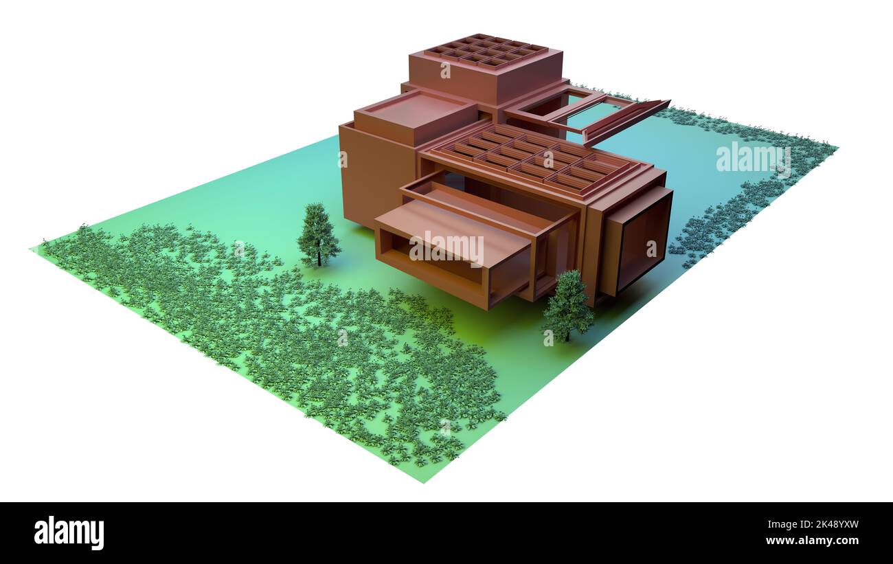 Illustration of housing architecture Stock Photo - Alamy