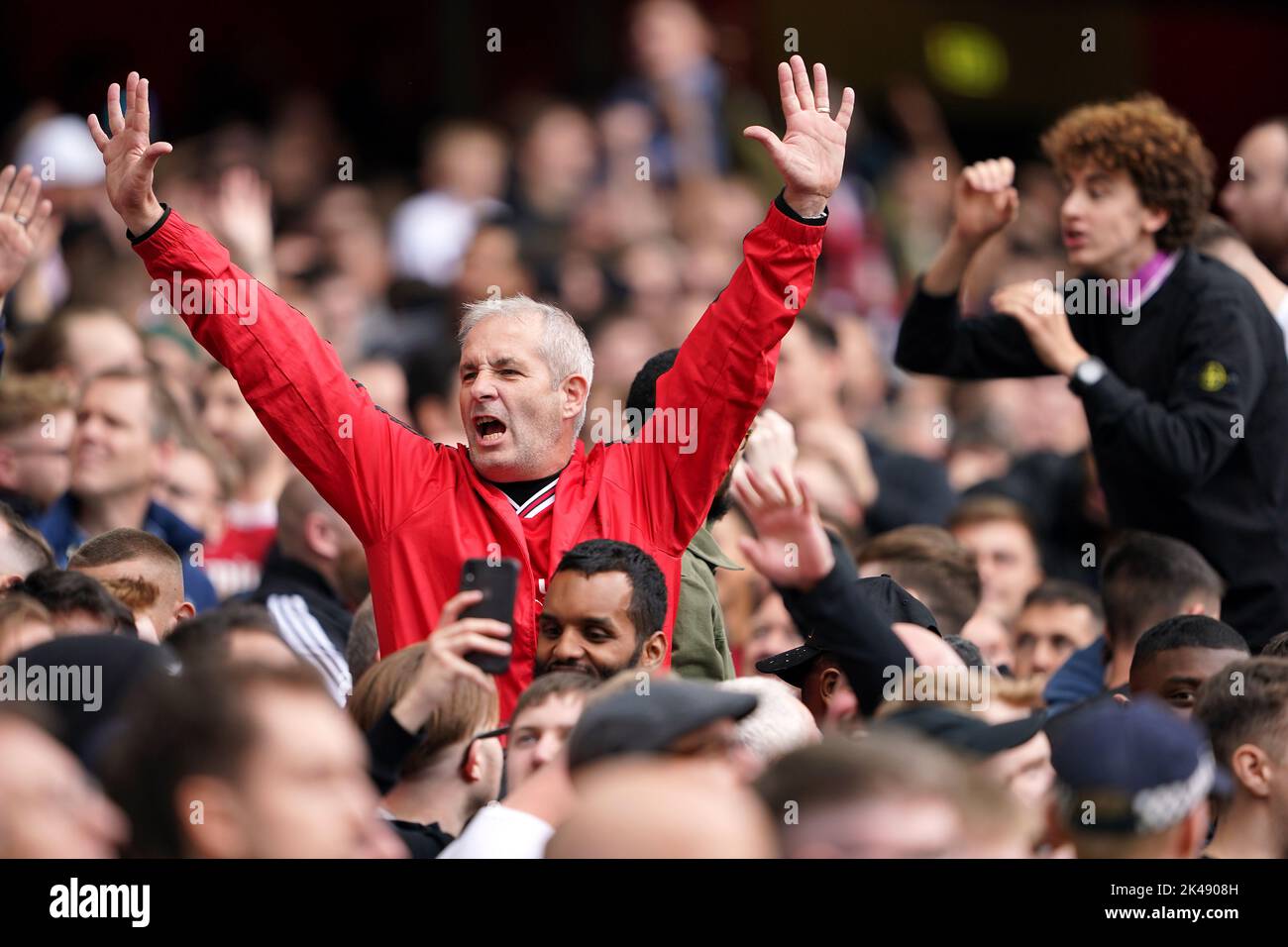 Arsenal fans in the stands during the Premier League match at the ...