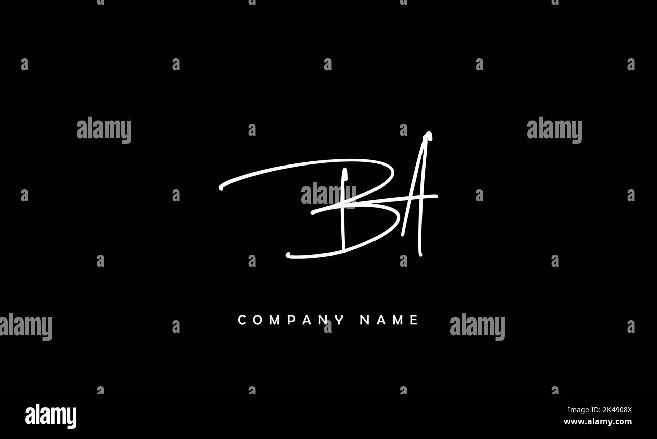 BA, AB Abstract Letters Logo Monogram Stock Vector Image & Art - Alamy