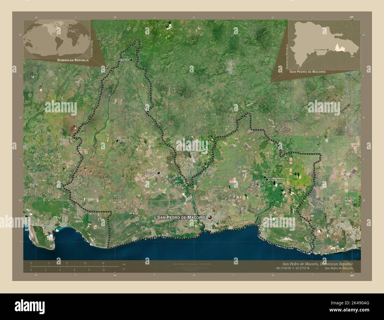 San Pedro de Macoris, province of Dominican Republic. High resolution ...