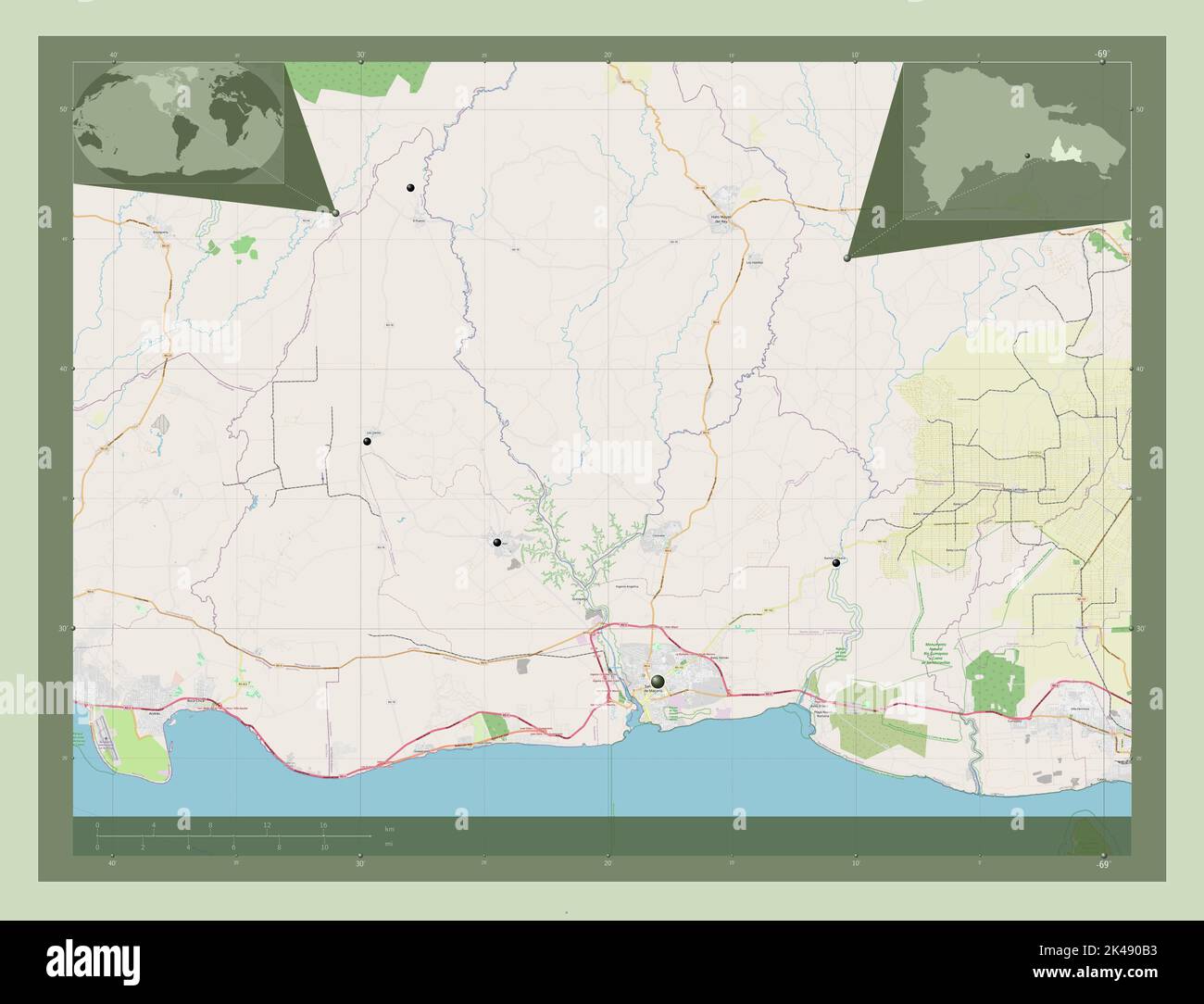 San Pedro de Macoris, province of Dominican Republic. Open Street Map ...