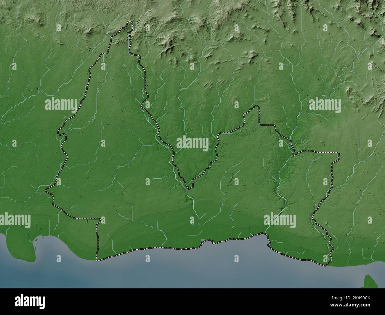 San Pedro de Macoris, province of Dominican Republic. Elevation map ...