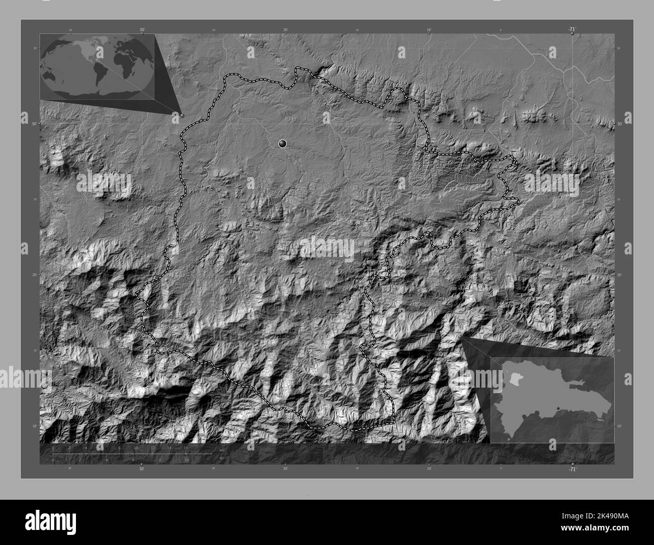 Santiago Rodriguez, province of Dominican Republic. Bilevel elevation ...