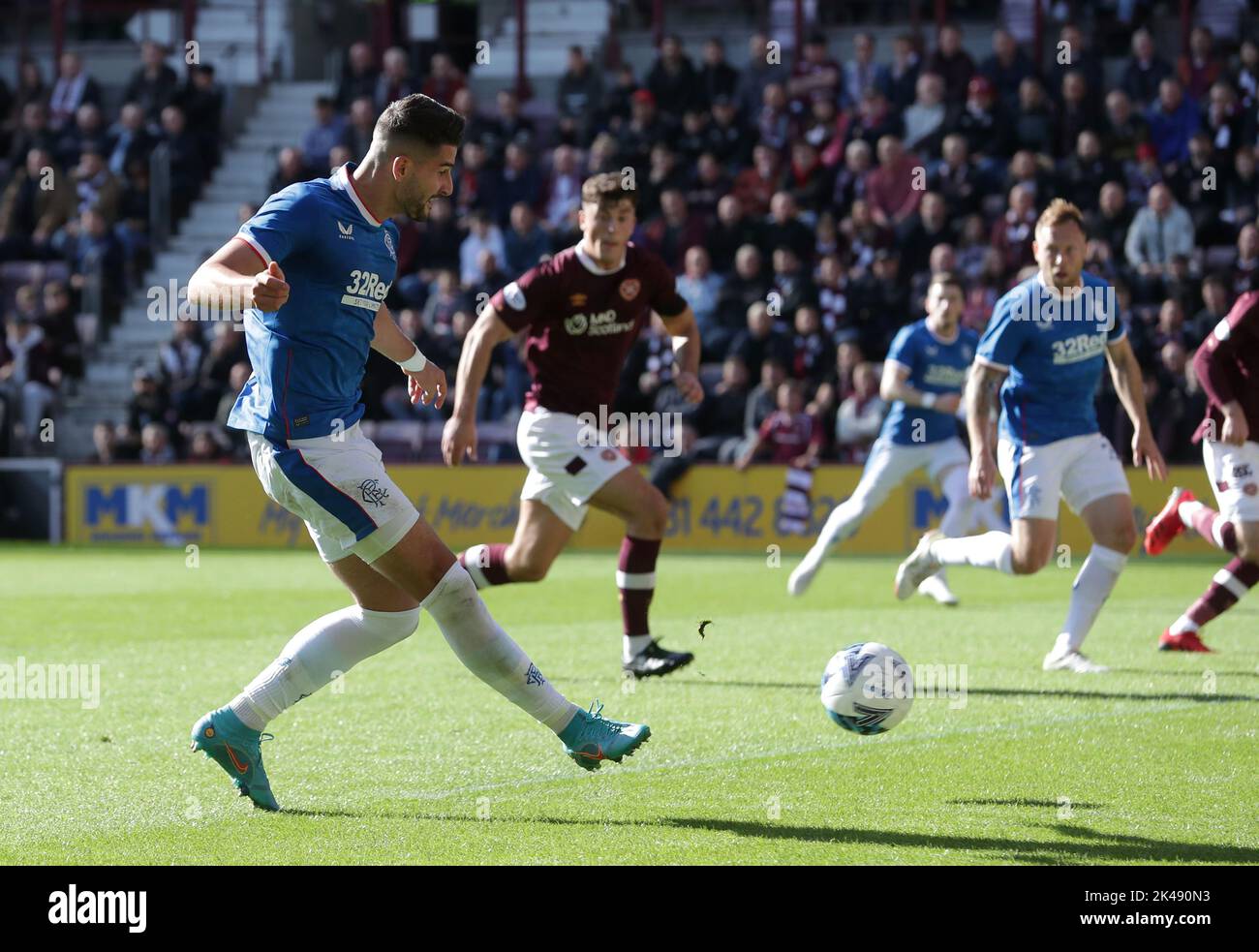 Rangers' Antonio Colak scores his sides second goal of the game during ...