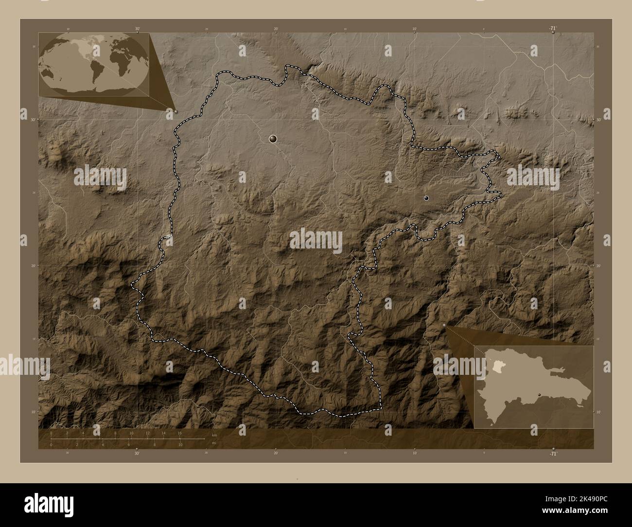 Santiago Rodriguez, province of Dominican Republic. Elevation map ...