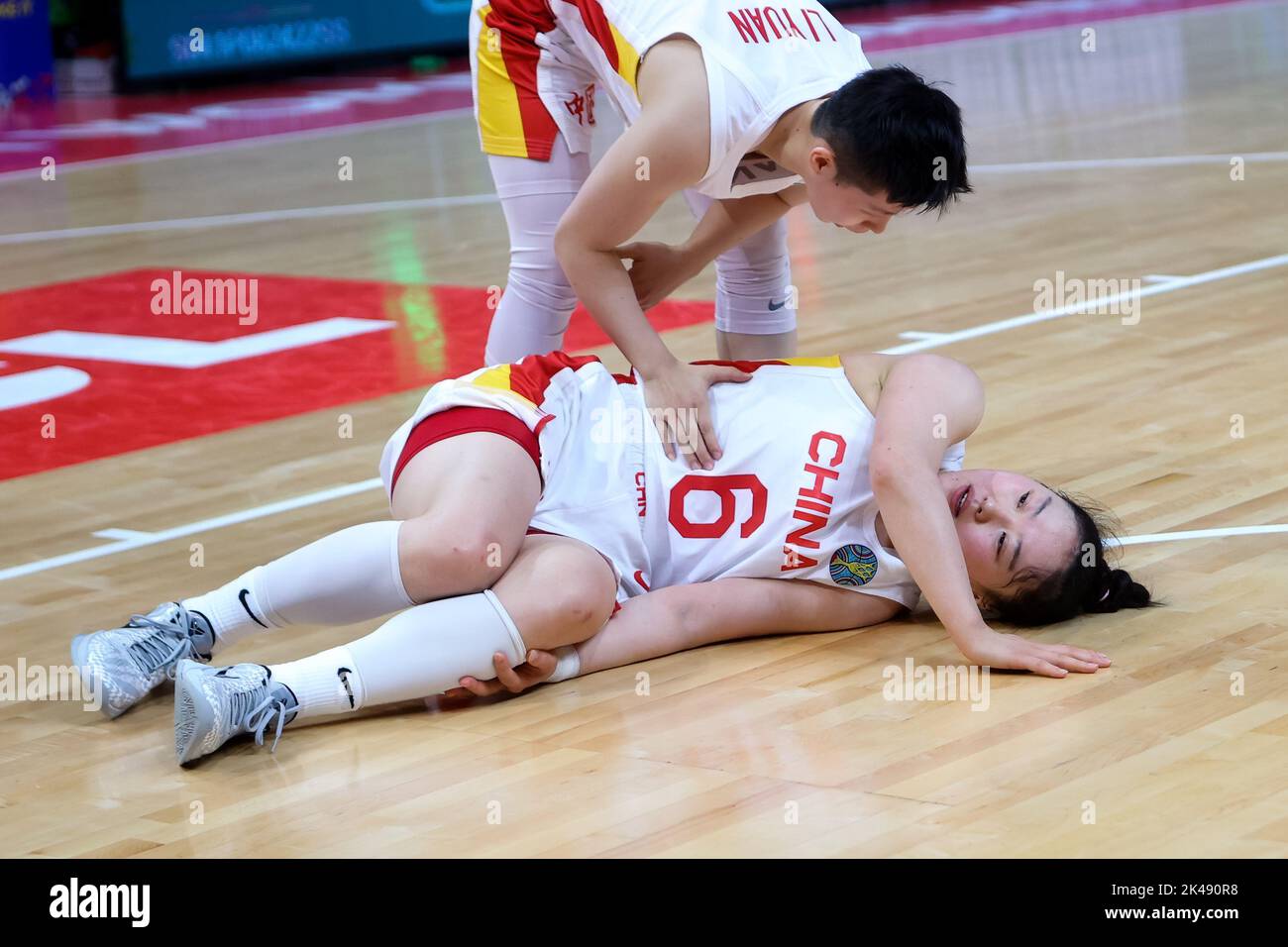 Sydney, Australia, 1 October, 2022. Tongtong Wu of China injures her ...