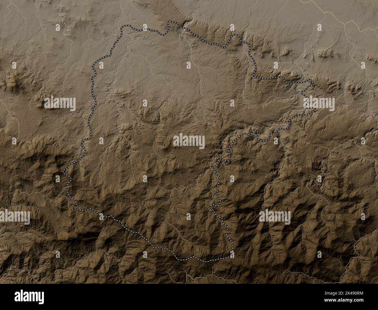 Santiago Rodriguez, province of Dominican Republic. Elevation map ...