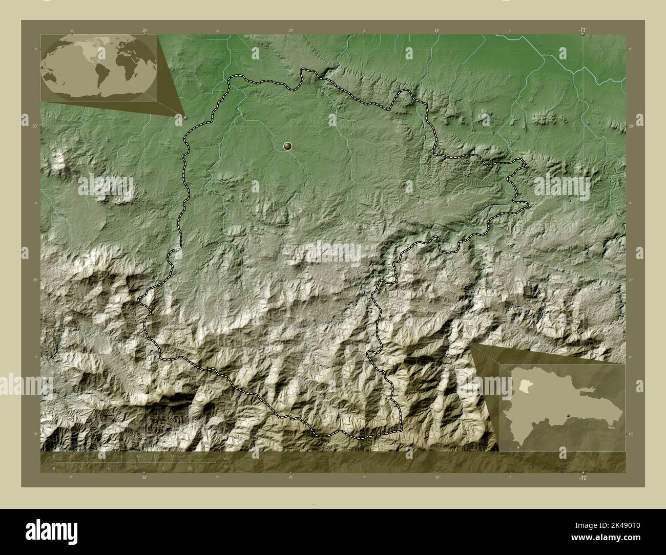 Santiago Rodriguez, province of Dominican Republic. Elevation map ...