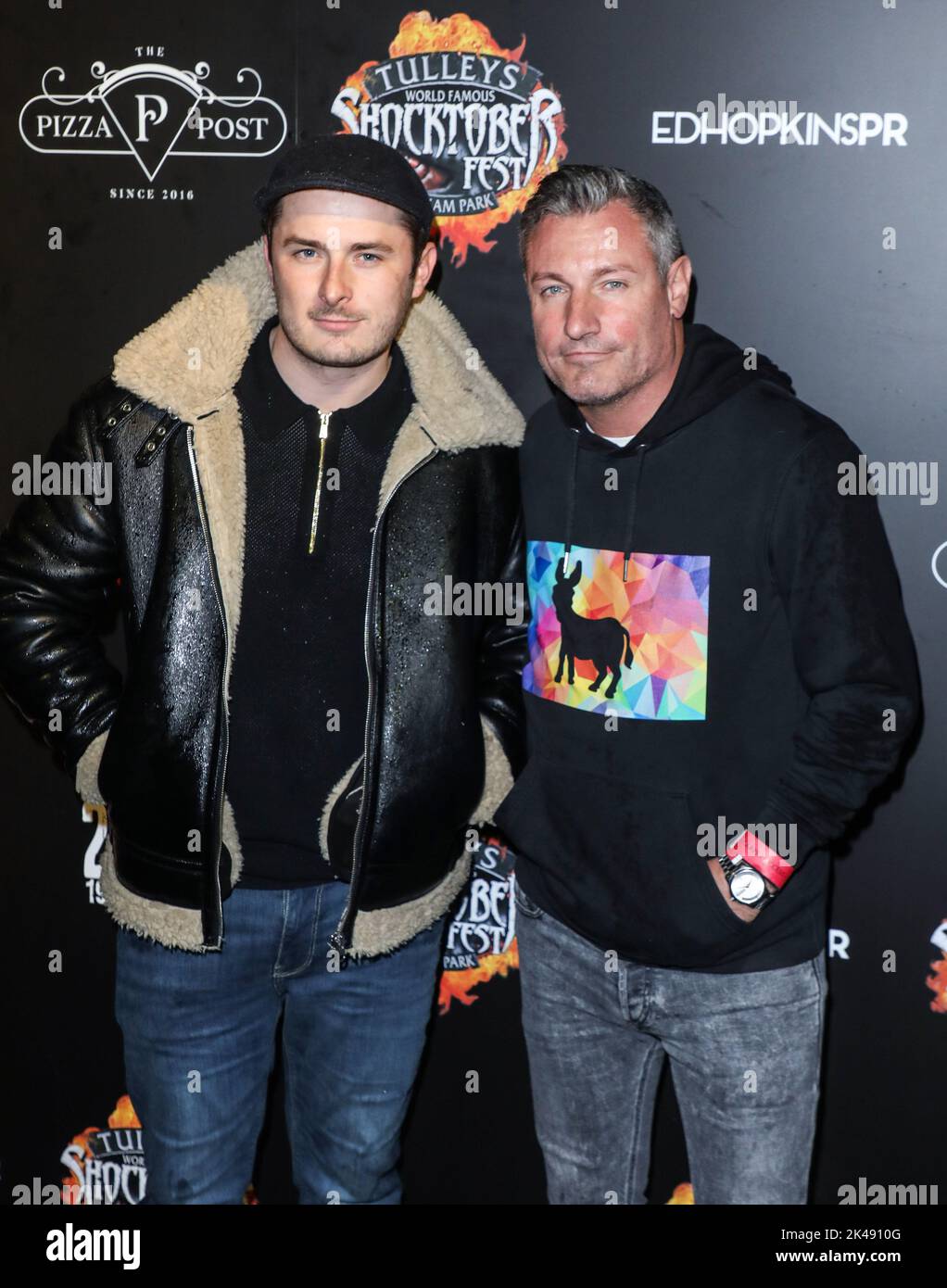 Max Bowden and Dean Gaffney seen attending the opening night of Tulley ...