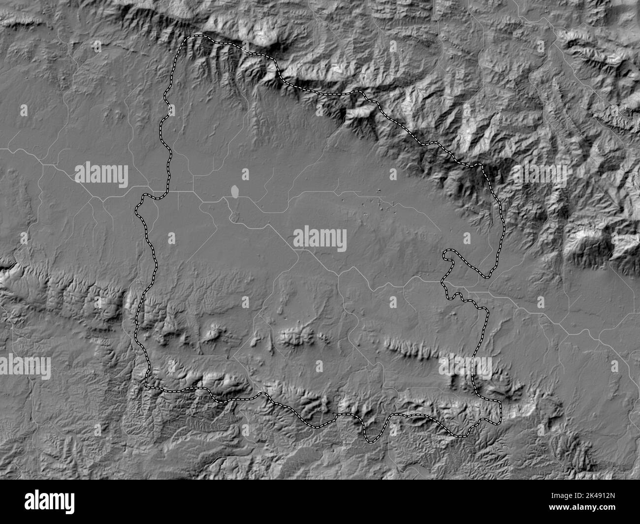 Valverde, province of Dominican Republic. Bilevel elevation map with ...