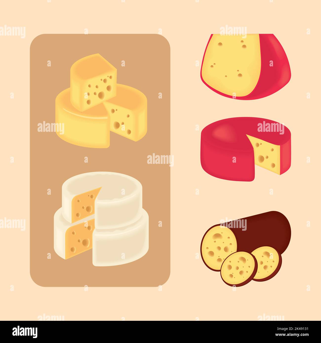 realistic cheese, set Stock Vector Image & Art - Alamy
