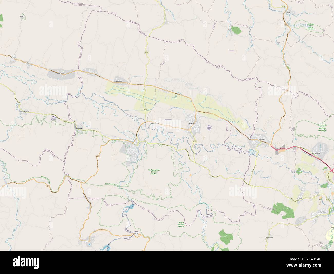 Valverde, province of Dominican Republic. Open Street Map Stock Photo ...