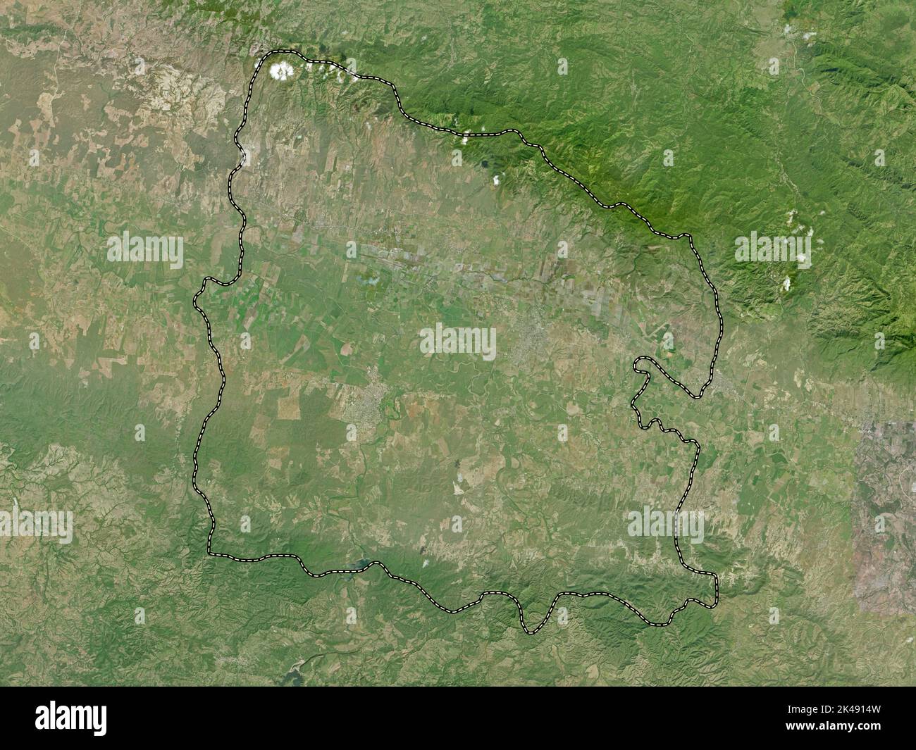 Valverde, province of Dominican Republic. High resolution satellite map ...