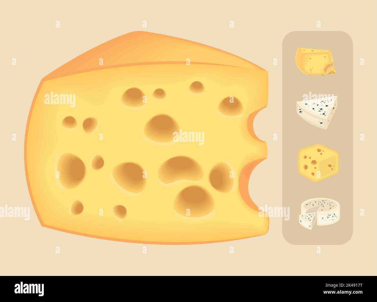 realistic cheese, icon set Stock Vector Image & Art - Alamy