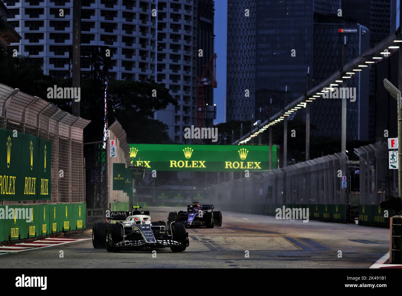 Yuki Tsunoda (JPN) AlphaTauri AT03. 01.10.2022. Formula 1 World Championship, Rd 17, Singapore ...