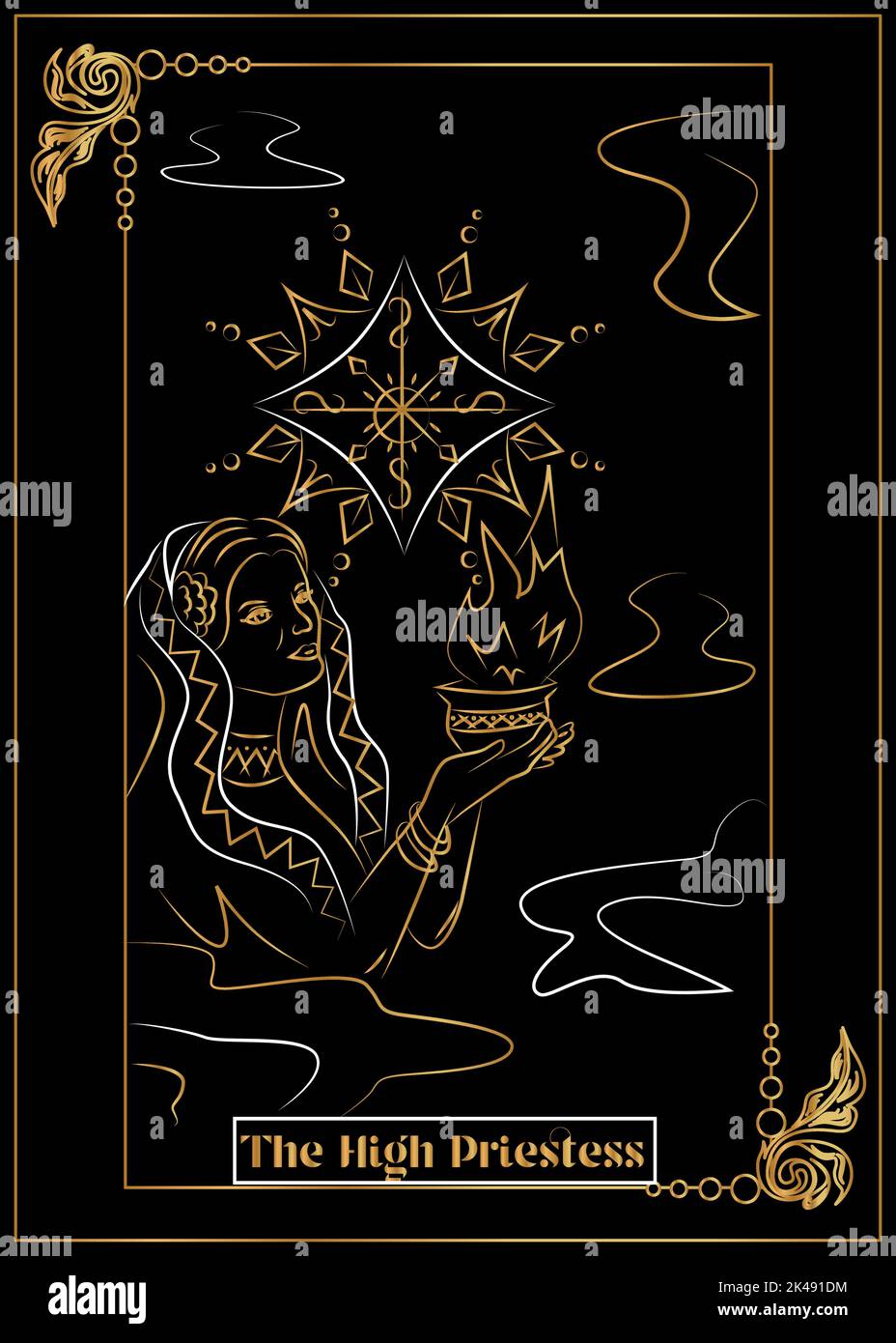 High priestess illustration Stock Vector Images - Alamy